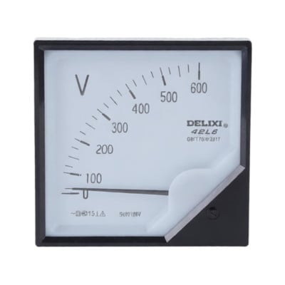 Delixi Electric 42L6V500V Analog Voltmeter Chip – 500V Panel Voltage Meter