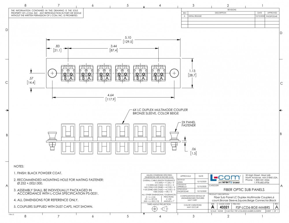 FSP-LCD6-BGE-MMBRS technical document page