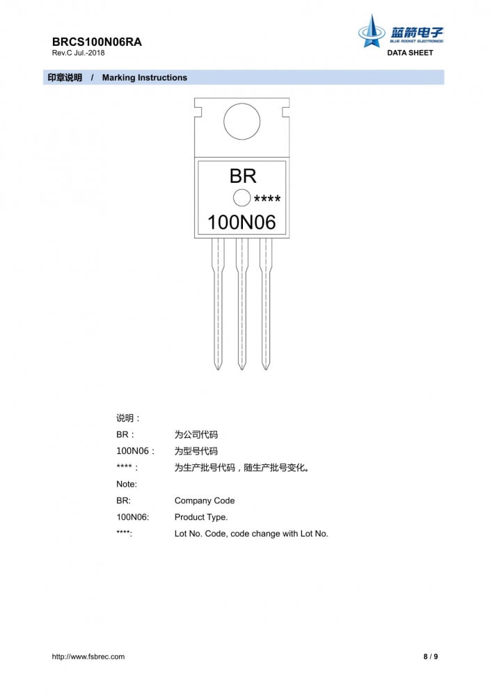 BRCS100N06RA datasheet page 8