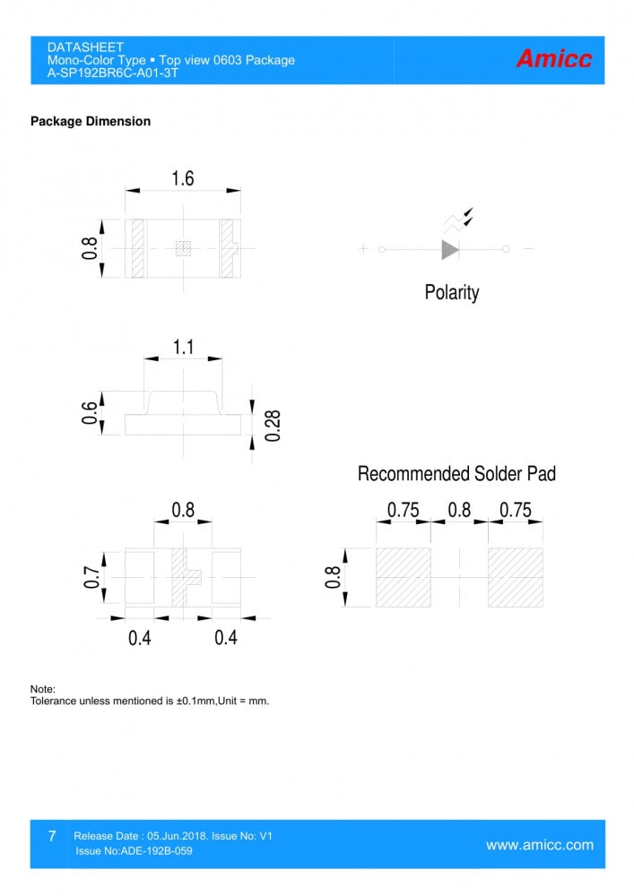 A-SP192BR6C-A01-3T datasheet page 7
