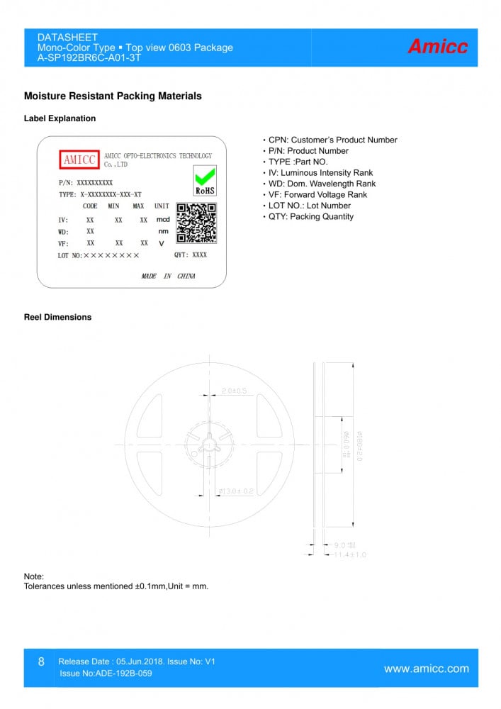 A-SP192BR6C-A01-3T datasheet page 8