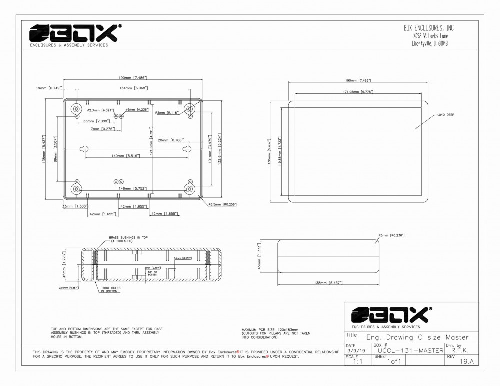 UCCL-131 mechanical drawing image