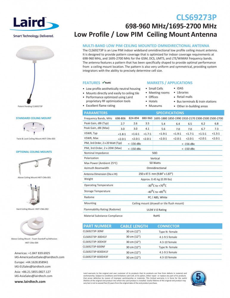 CLS69273P-B30NF datasheet page 1