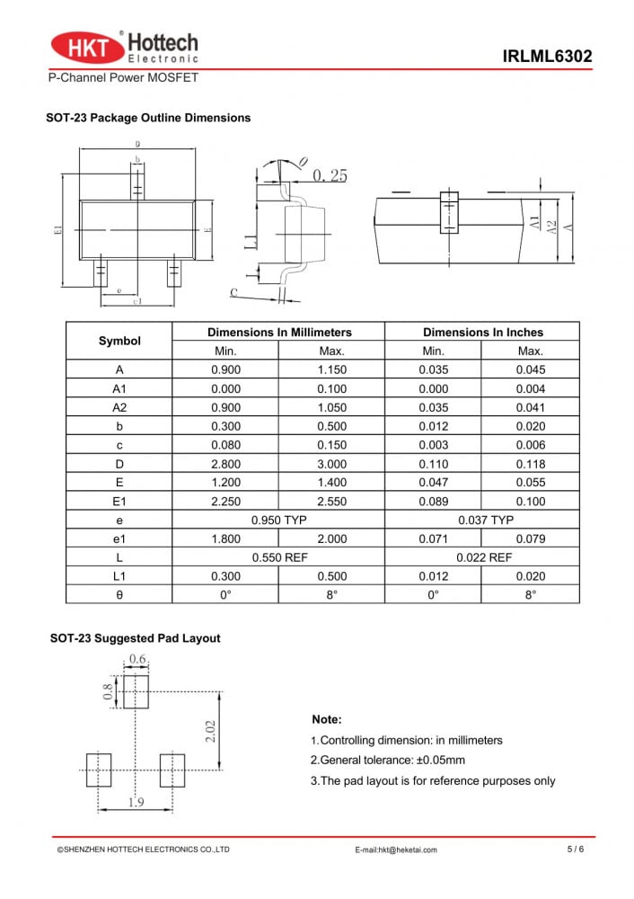 IRLML6302 datasheet page 5