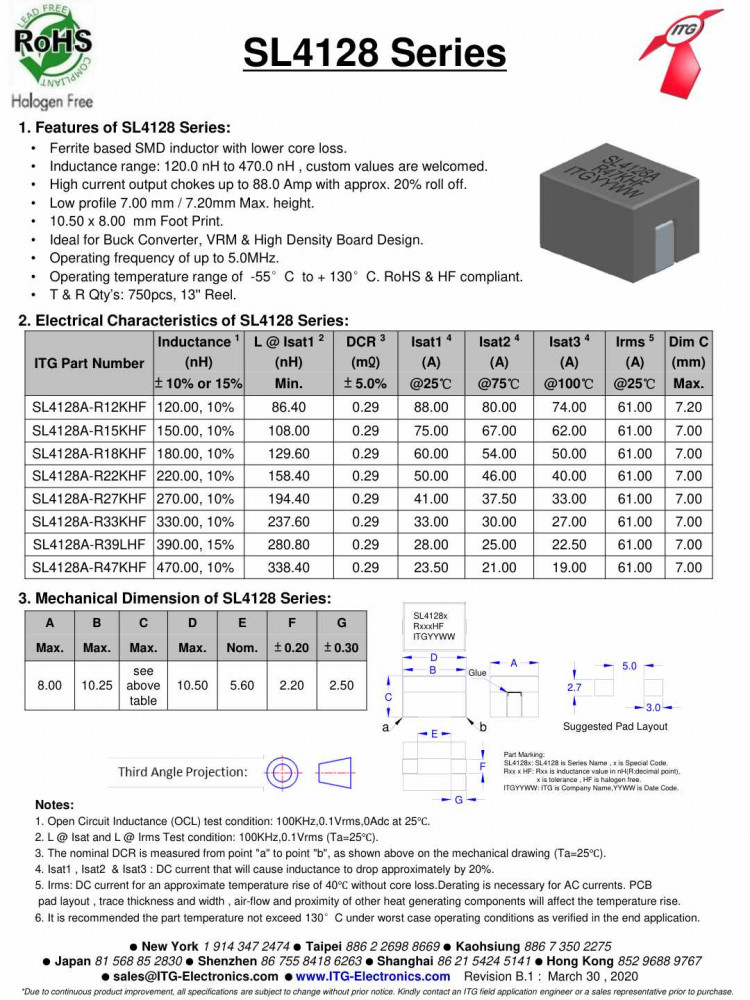 SL4128 technical document page 1