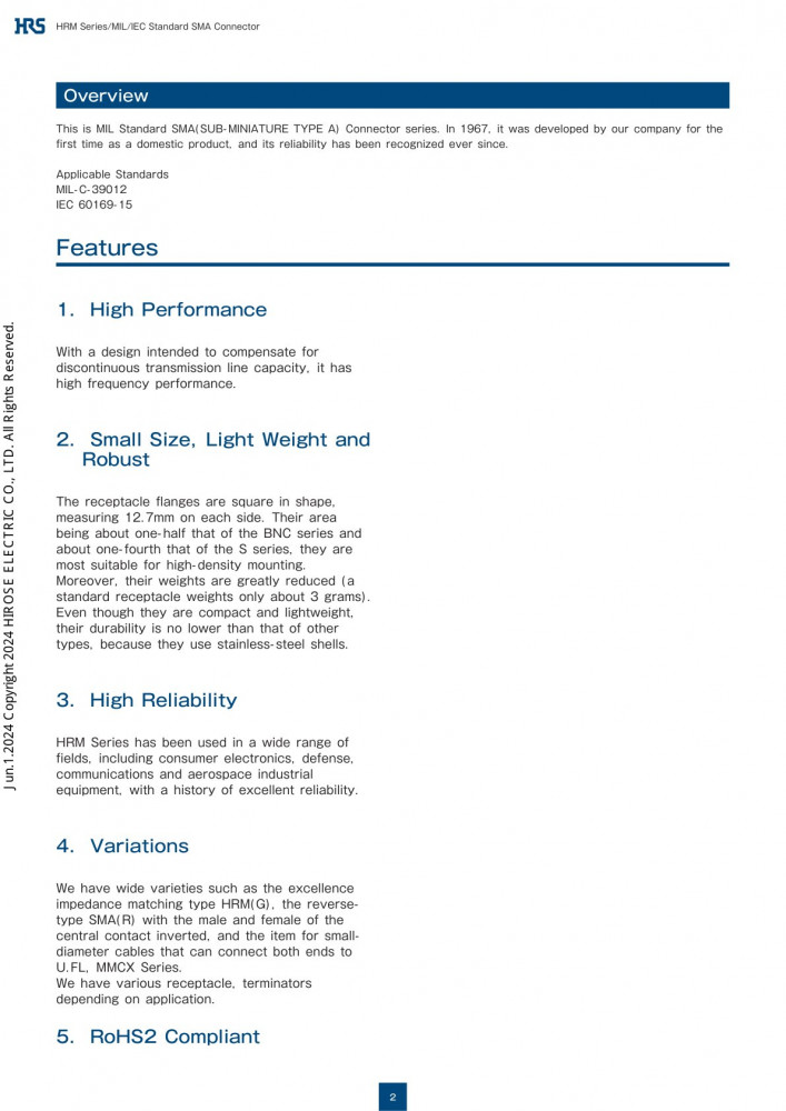 HRS SMA(R) technical document page 2