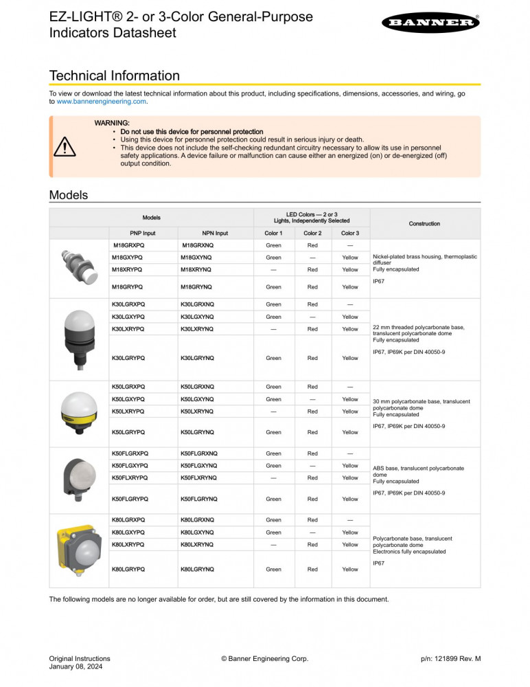 K50LGRYP documentation page 1