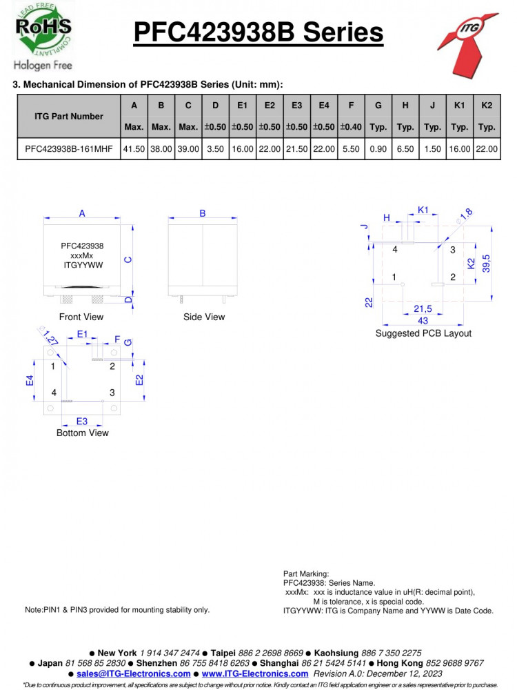 PFC423938B datasheet page 2