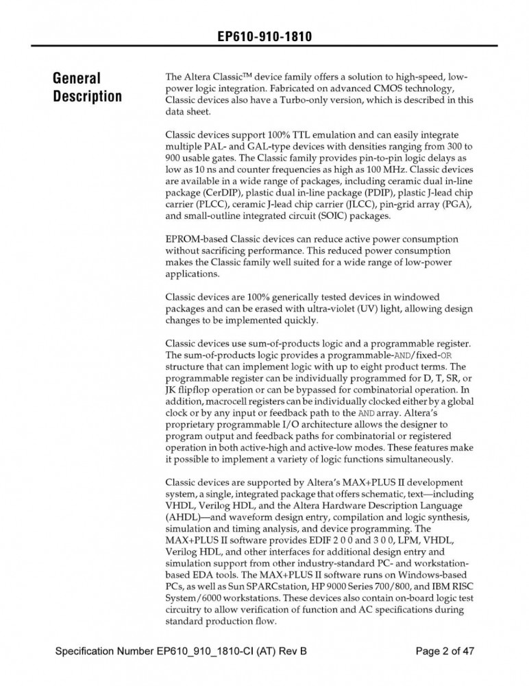 EP610LC-15 technical document page 3