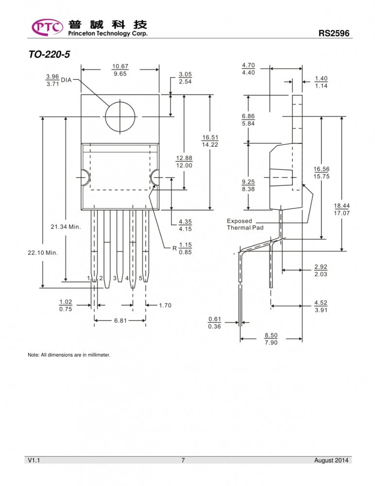 RS2596U datasheet page 7