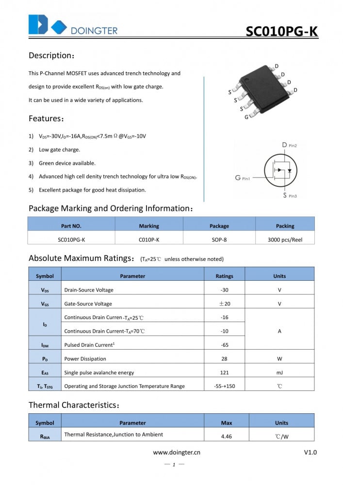 SC010PG-K datasheet page 1