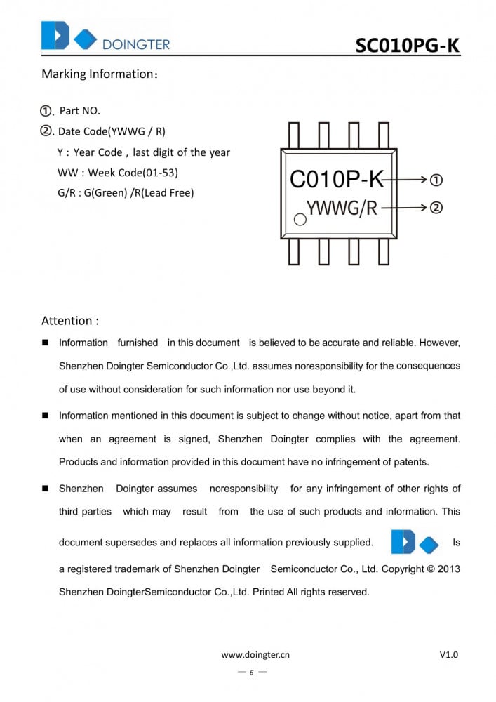 SC010PG-K datasheet page 6