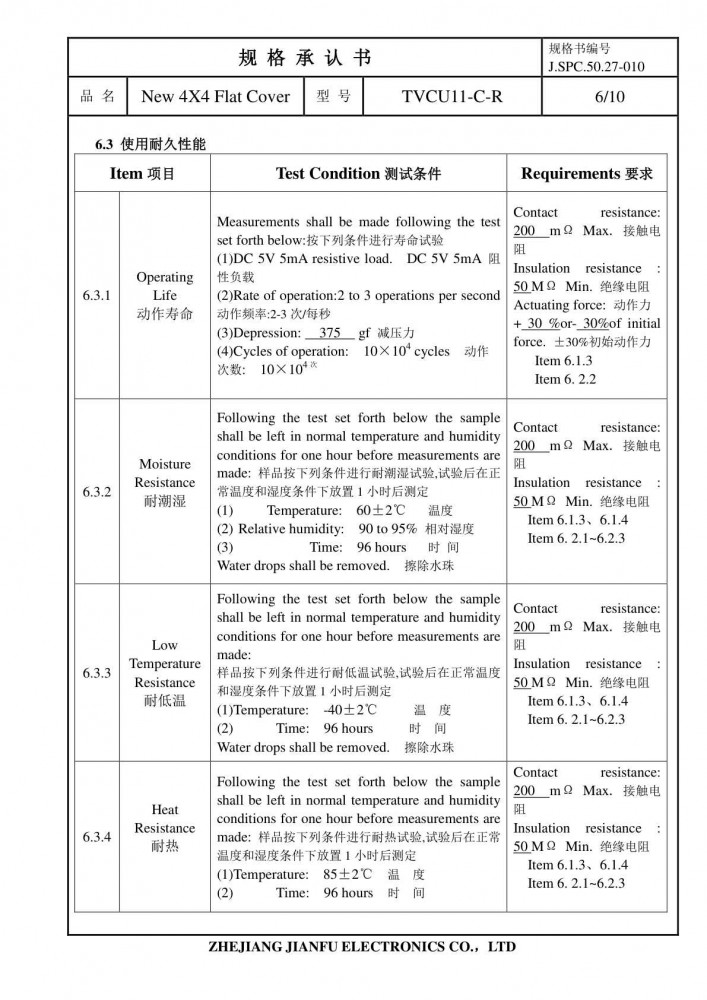 TVCU11-C-R specification page 7
