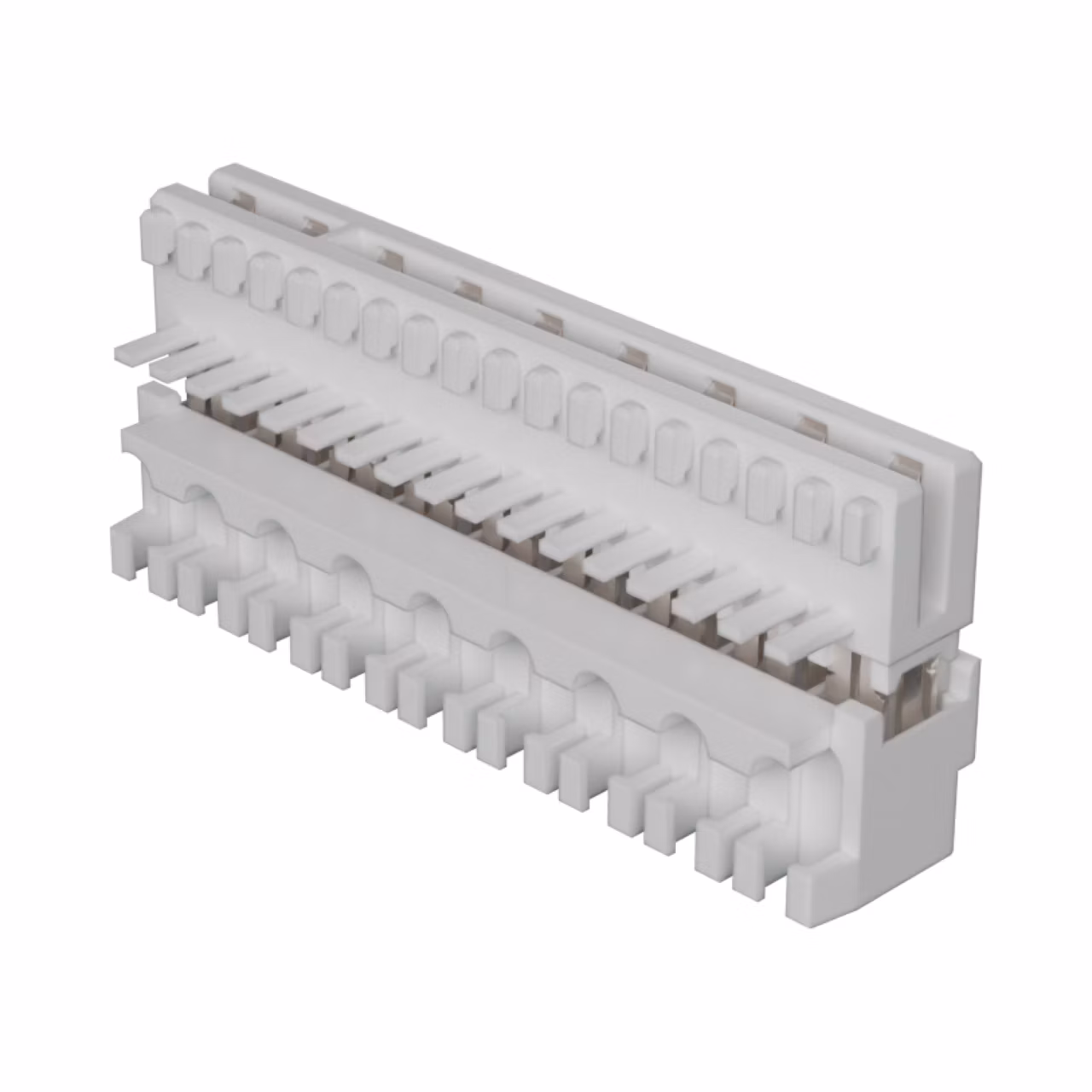 Appli-Mate RAST Power IDT Housing, 5.00mm Pitch, Direct/Indirect, Female, 9 Circuits, Fully Coded, Polarizing Rib Between Circuits 2 and 3, Open End Walls for sale