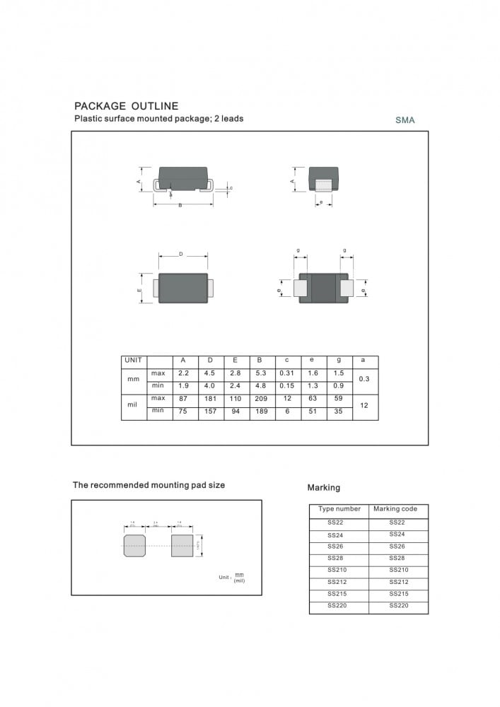 Baocheng SS210 datasheet page 3
