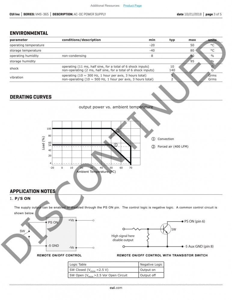 VMS-365-12 datasheet page 3