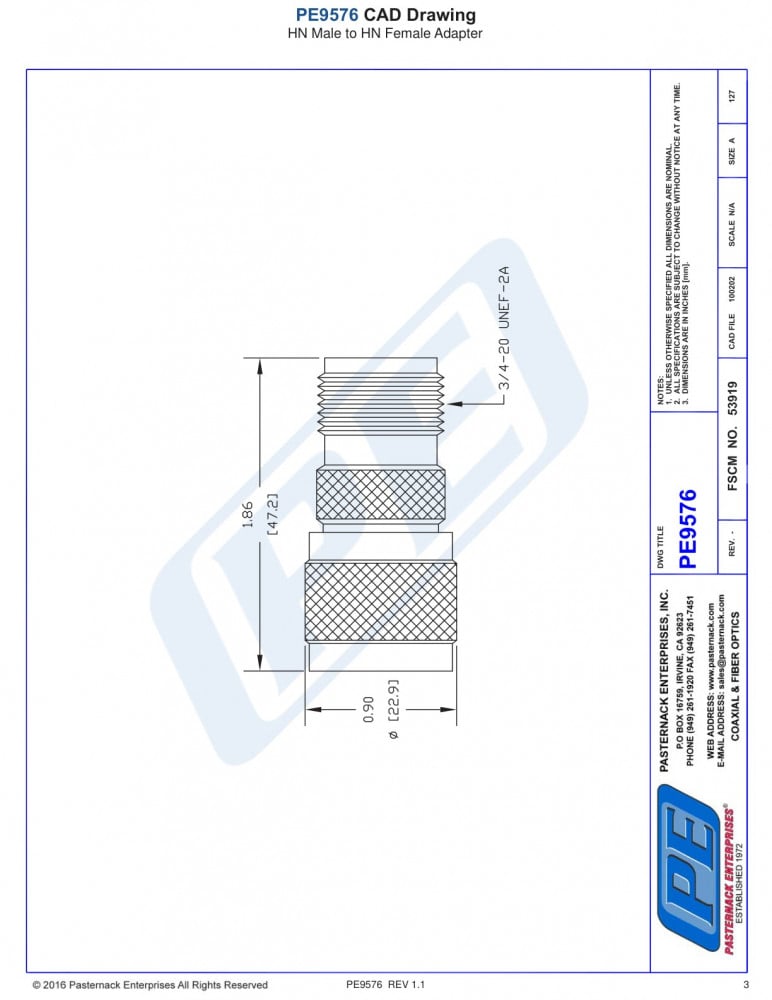 PE9576 technical document page 3