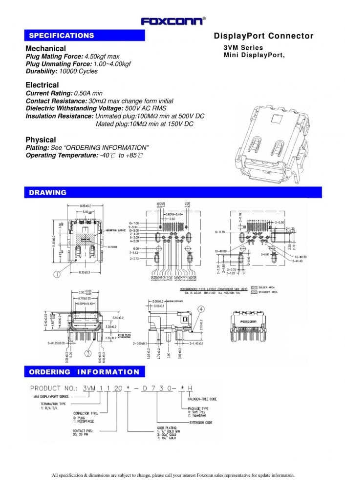 FOXCONN 3VM11201-D730-7H technical document
