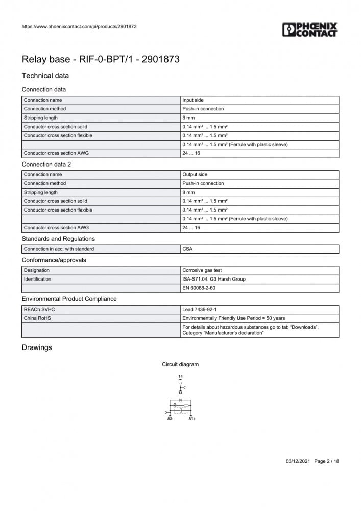 2901873 product document page 2