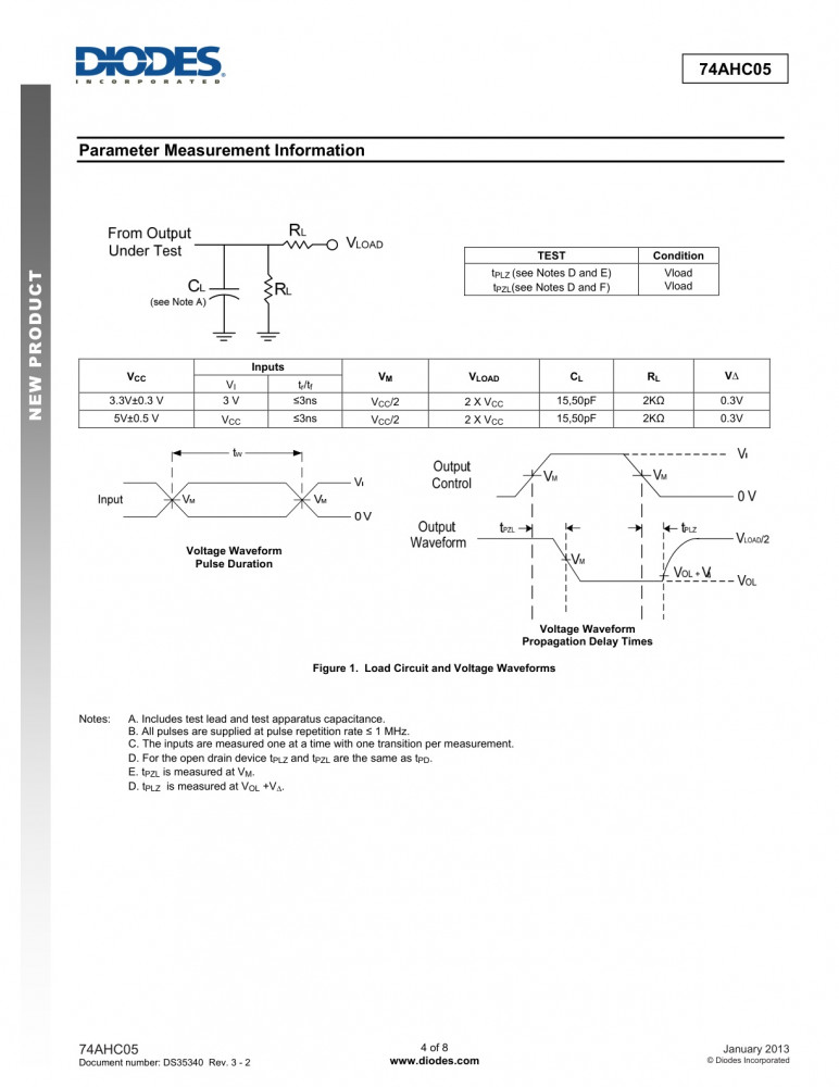 74AHC05S14-13 datasheet page 4