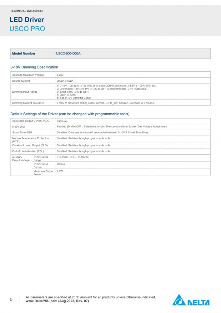 USCO-600400GA datasheet page 5