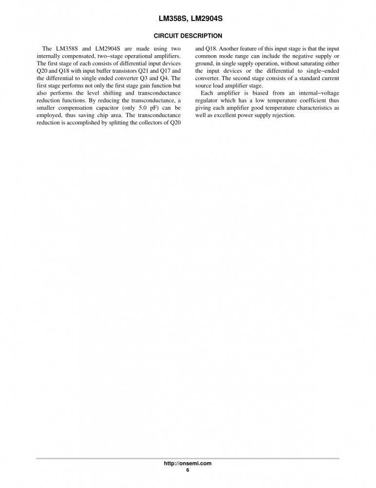 LM2904S datasheet page 6