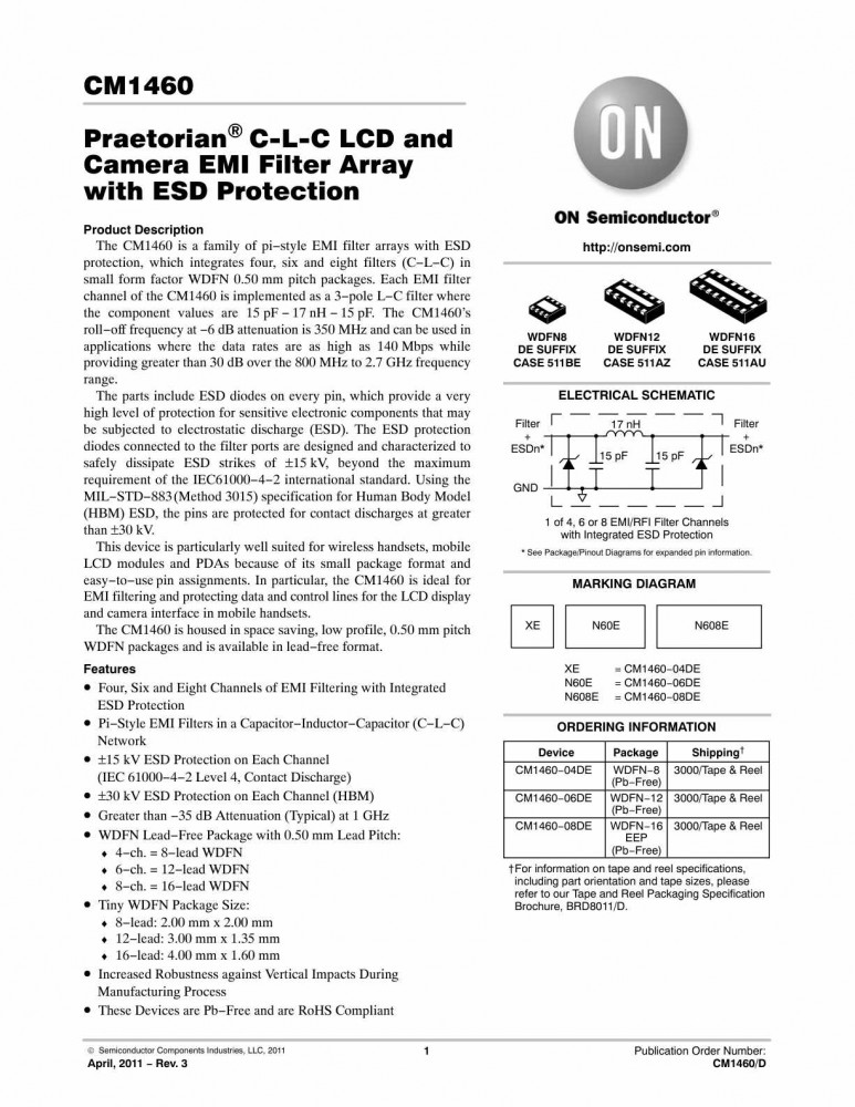 CM1460 datasheet page 2