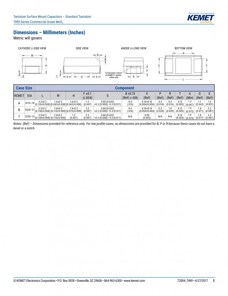 KEMET T490 datasheet page 5