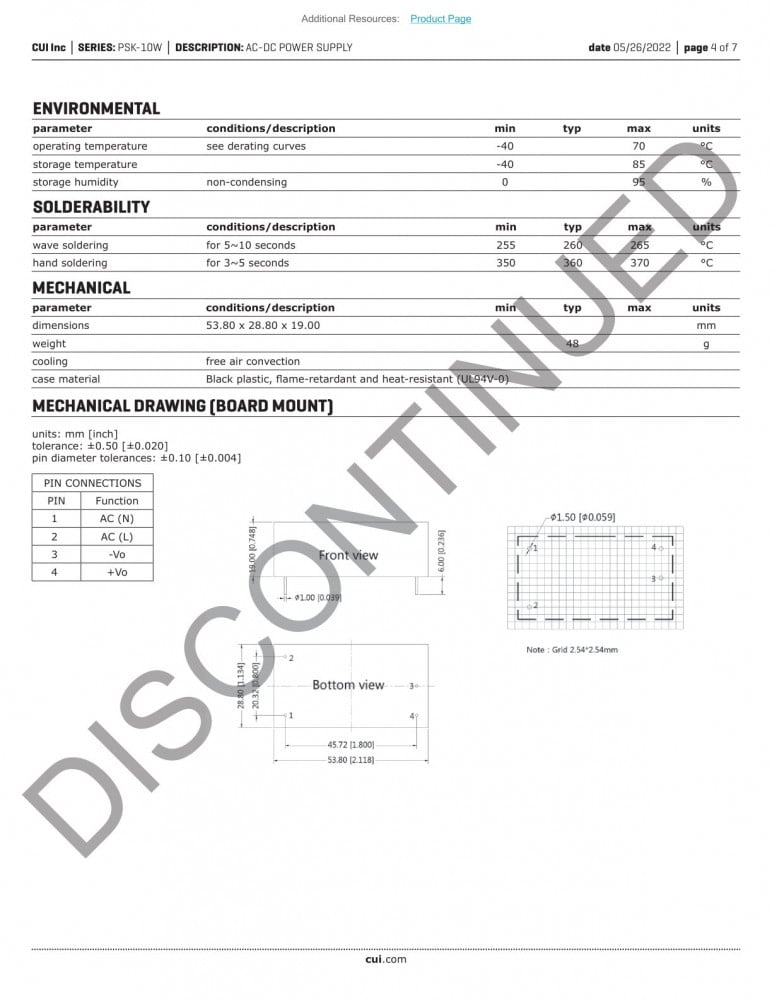 PSK-10W-12-T datasheet page 4