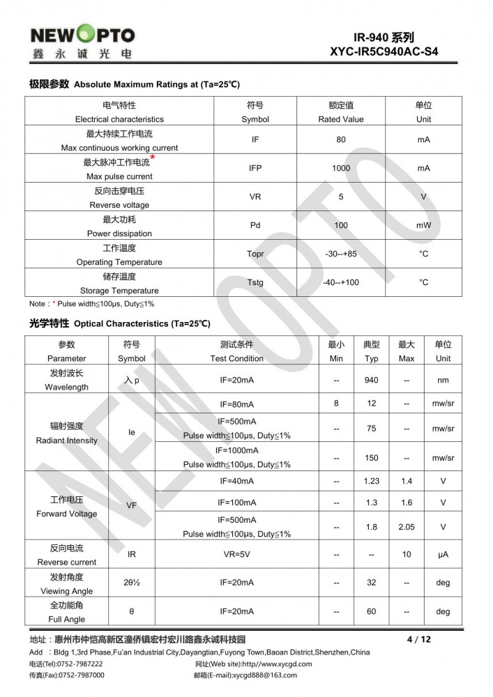 XYC-IR5C940AC-S4 document page 4