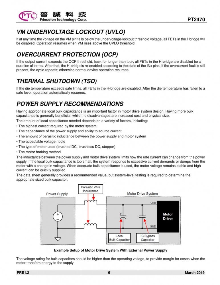 PT2470 datasheet page 6