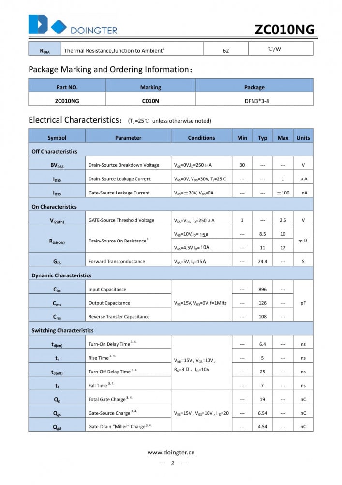 ZC010NG datasheet page 2