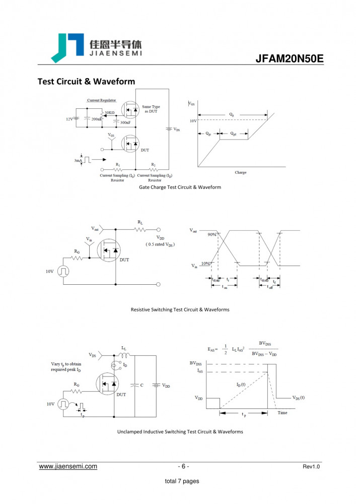 JFAM20N50E datasheet page 6