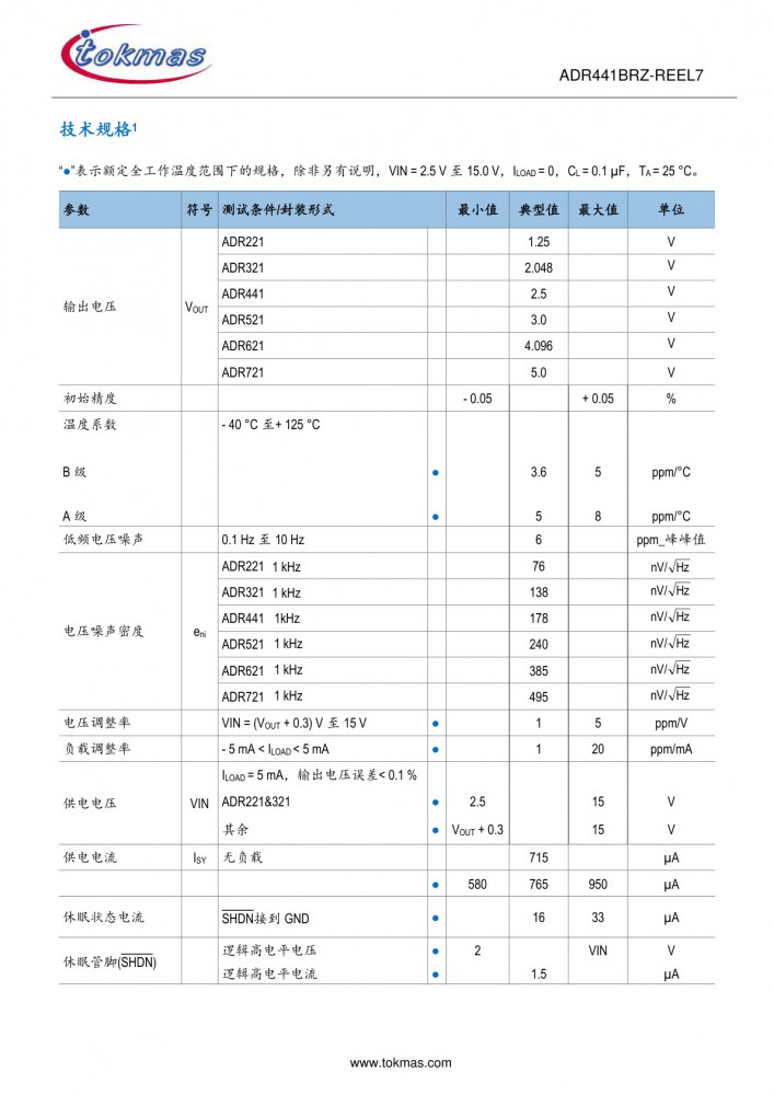ADR441 datasheet page 4