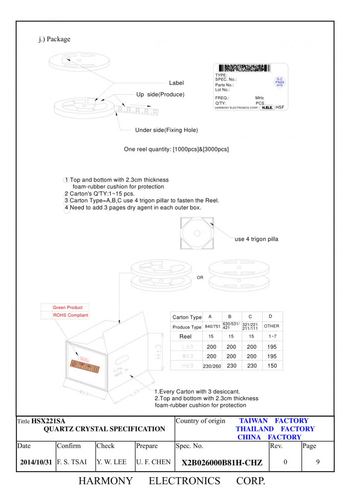 X2B026000B81H-CHZ specification page 9