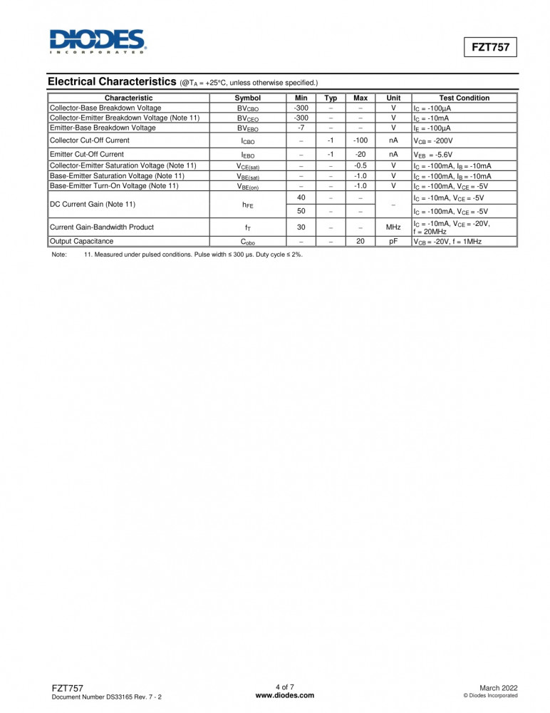 FZT757TA datasheet page 4