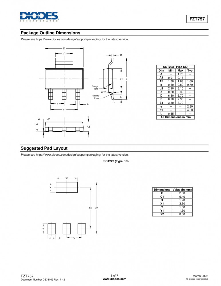 FZT757TA datasheet page 6