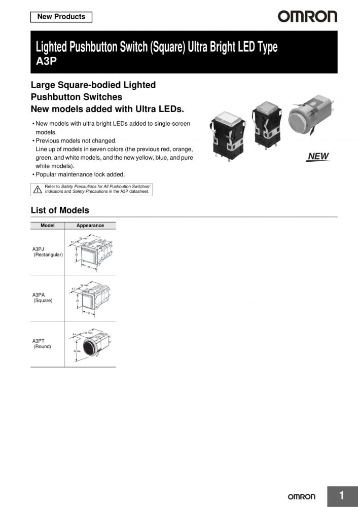 A3P datasheet page 1