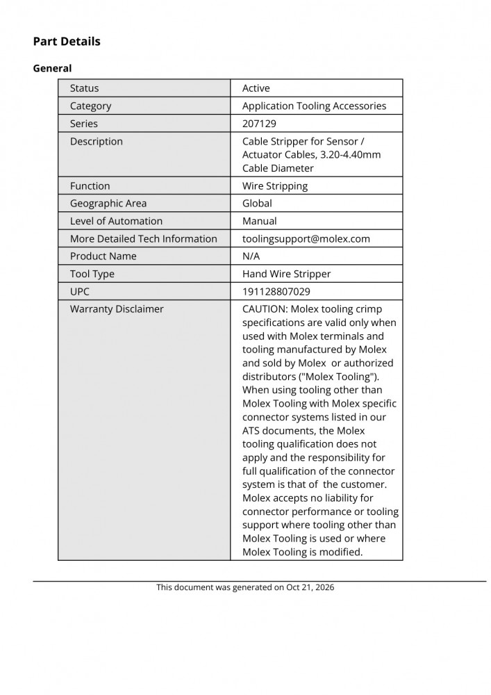 Tooling specification document preview, page 2