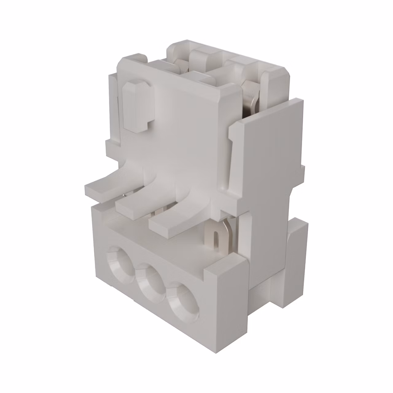 Appli-Mate RAST 2.5 IDT Housing, 2.50mm Pitch, with Side Latches, Female, 2 Circuits, Position Keys A, C & D Removed, Polarizing Rib Between 2/3, Voided Circuit 2, Blue Color Stripe for sale