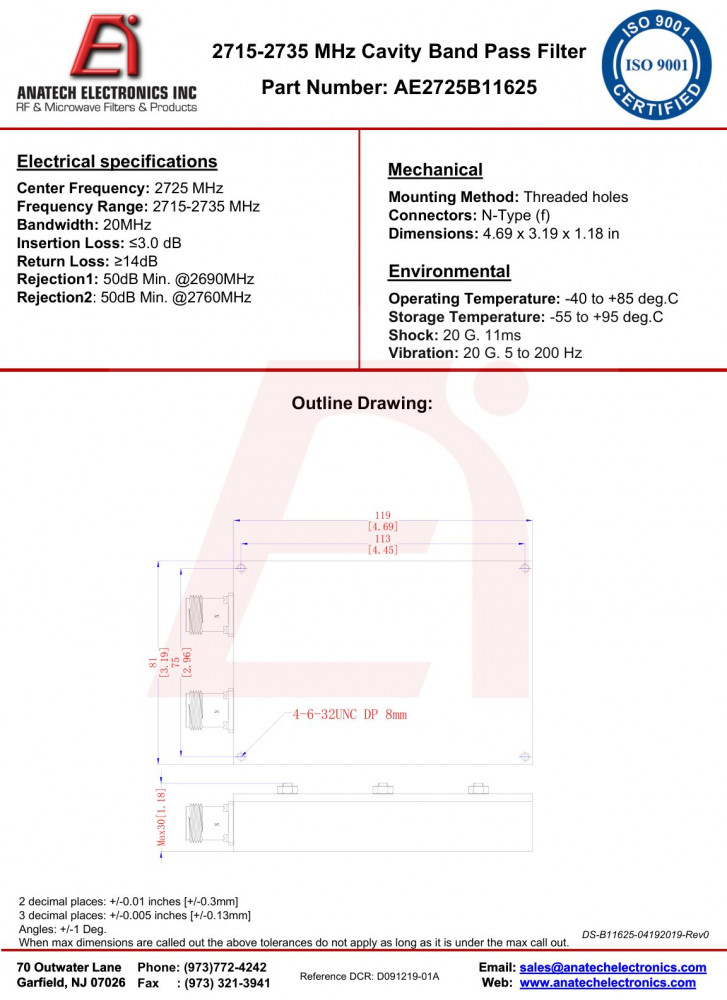 AE2725B11625 technical drawing