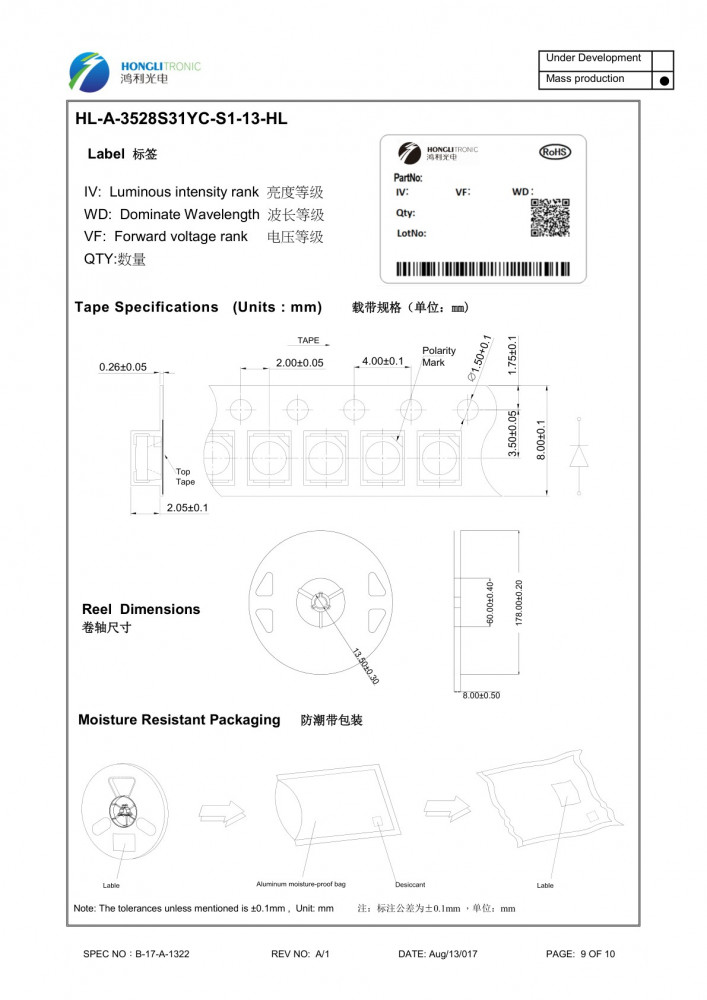 HL-A-3528S31YC-S1-13-HL datasheet page 9