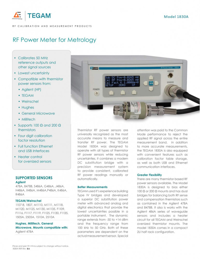 RF power meter documentation page 1