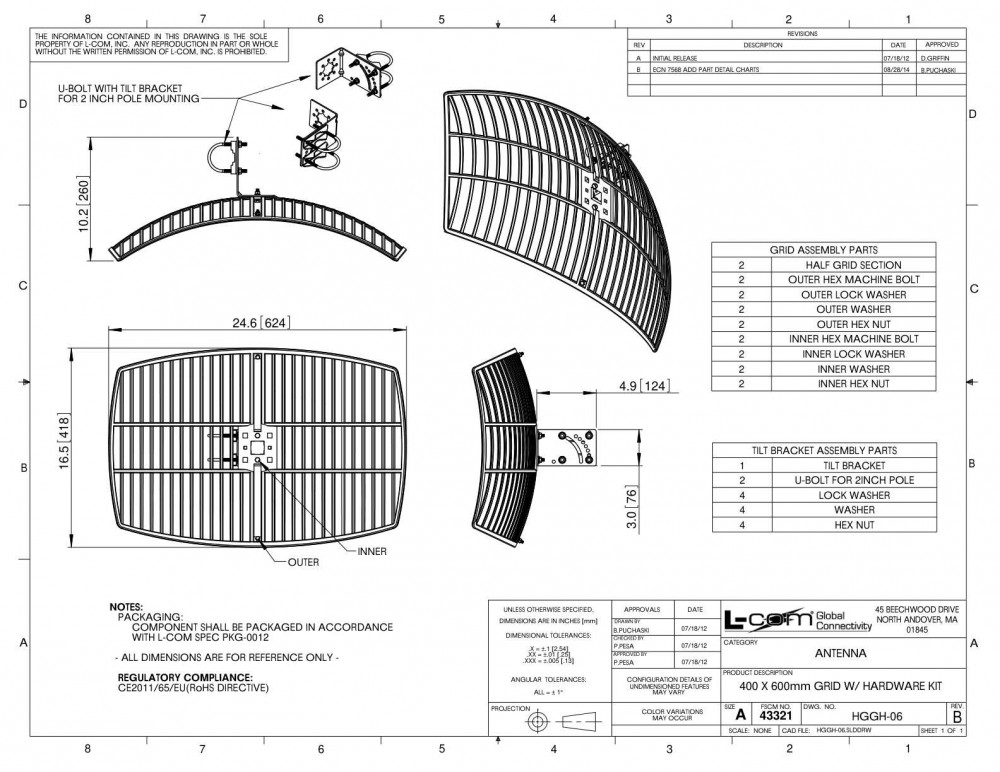 L-com HGGH-06 product drawing