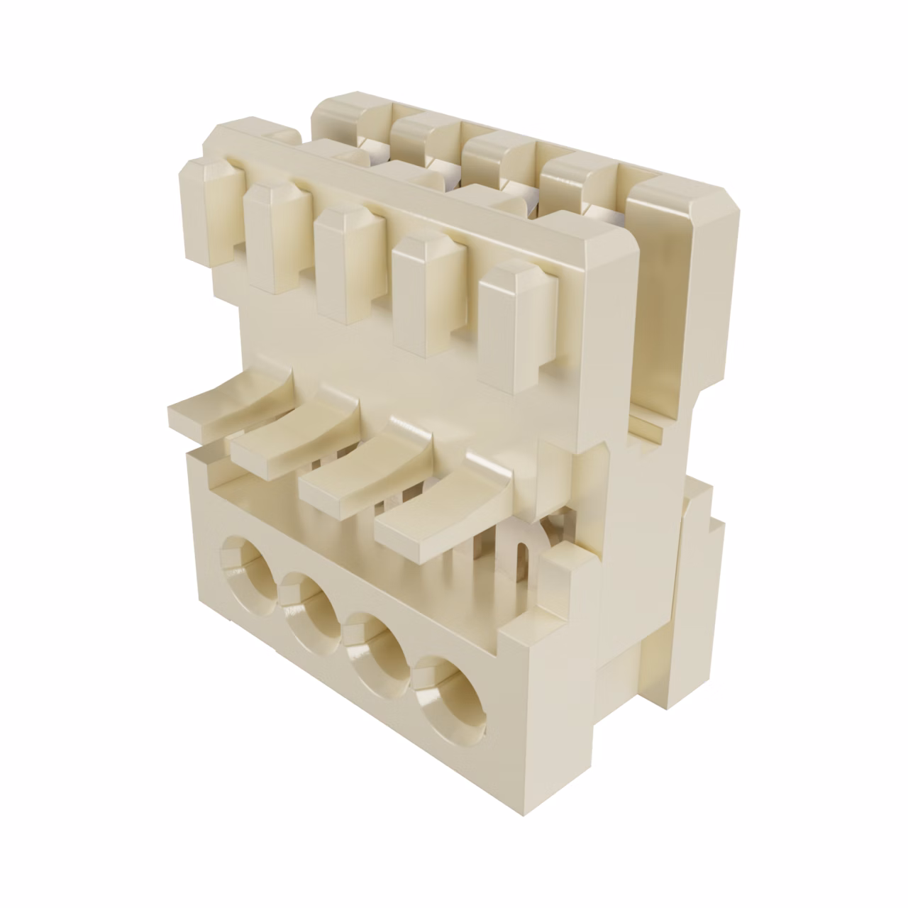 Appli-Mate RAST 2.5 Connector, 2.50mm Pitch, Female, 4 Circuits, No Position Keys Removed, Open Endwalls, Tin Plating for sale