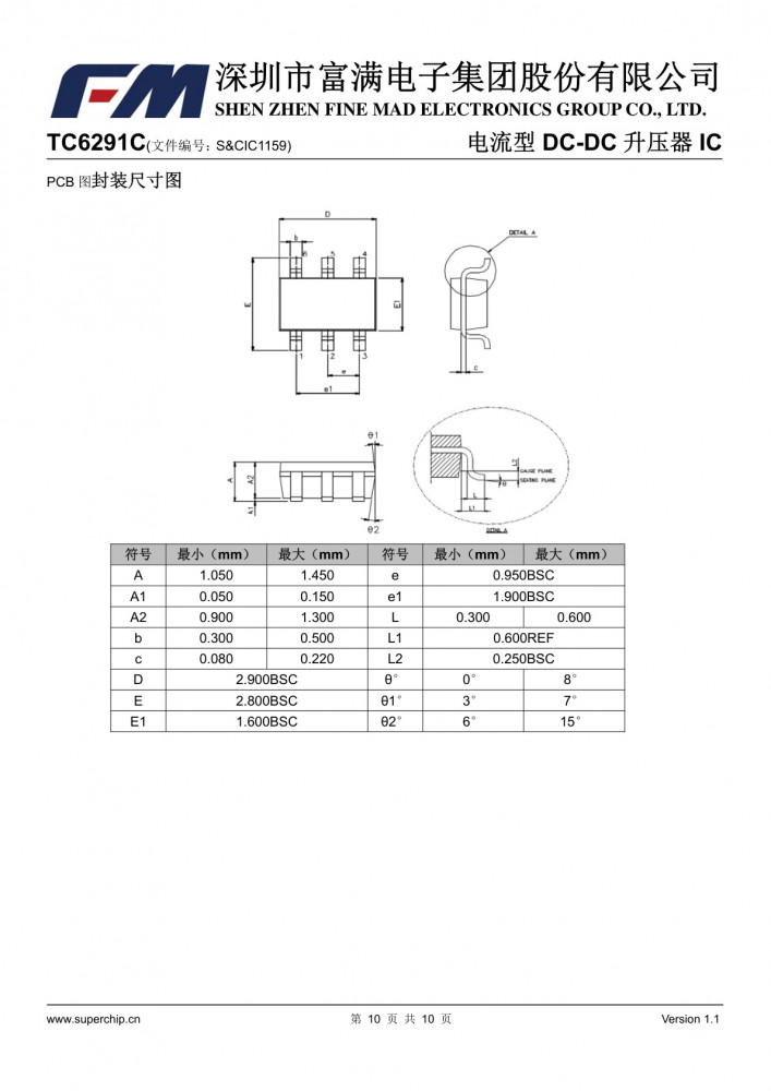 TC6291C datasheet page 10
