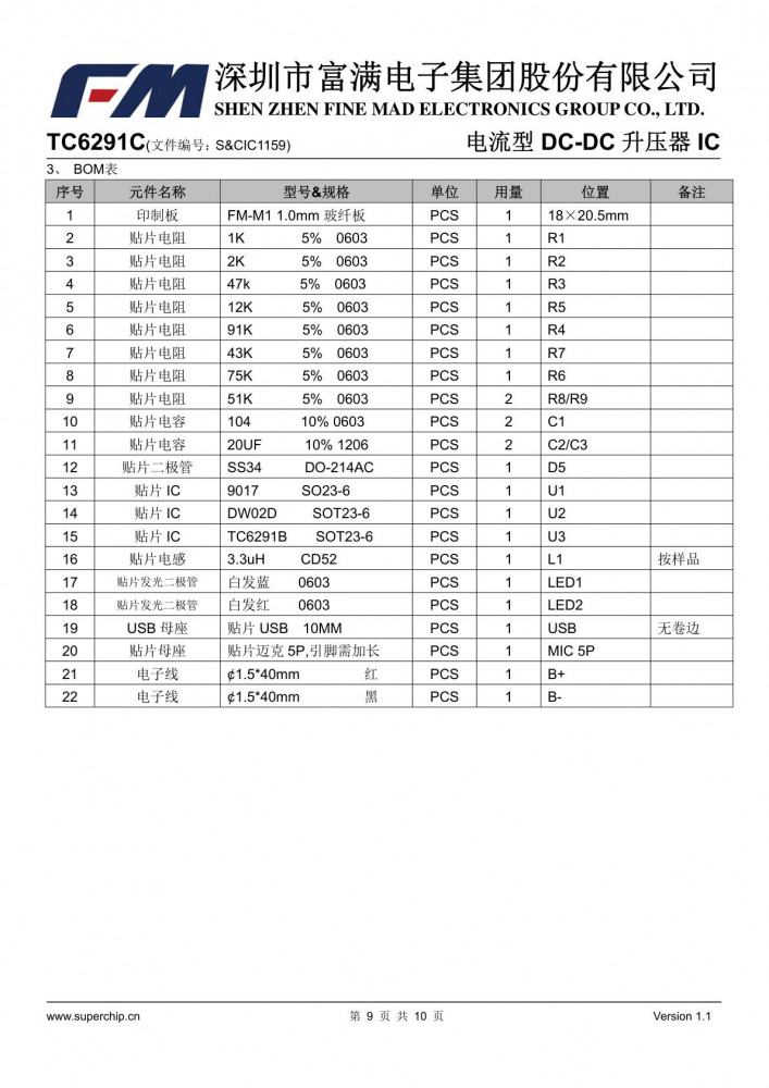 TC6291C datasheet page 9