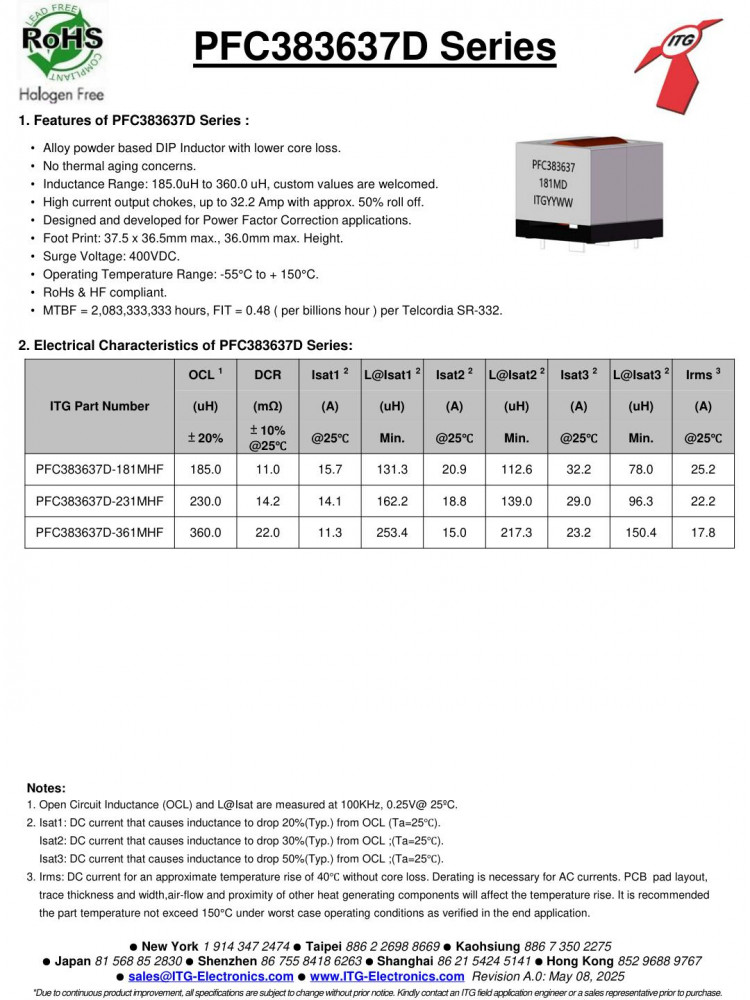 PFC383637D technical document page 1