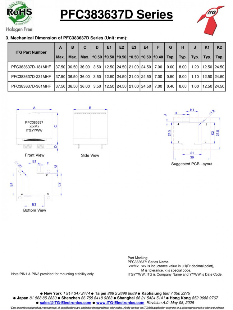 PFC383637D technical document page 2