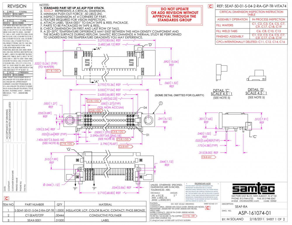 ASP-161074-01 technical document page 1